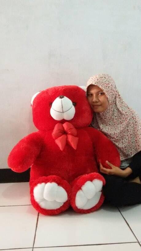 MURAH Boneka Teddy Bear Merah Jumbo/Panda/Beruang 100cm