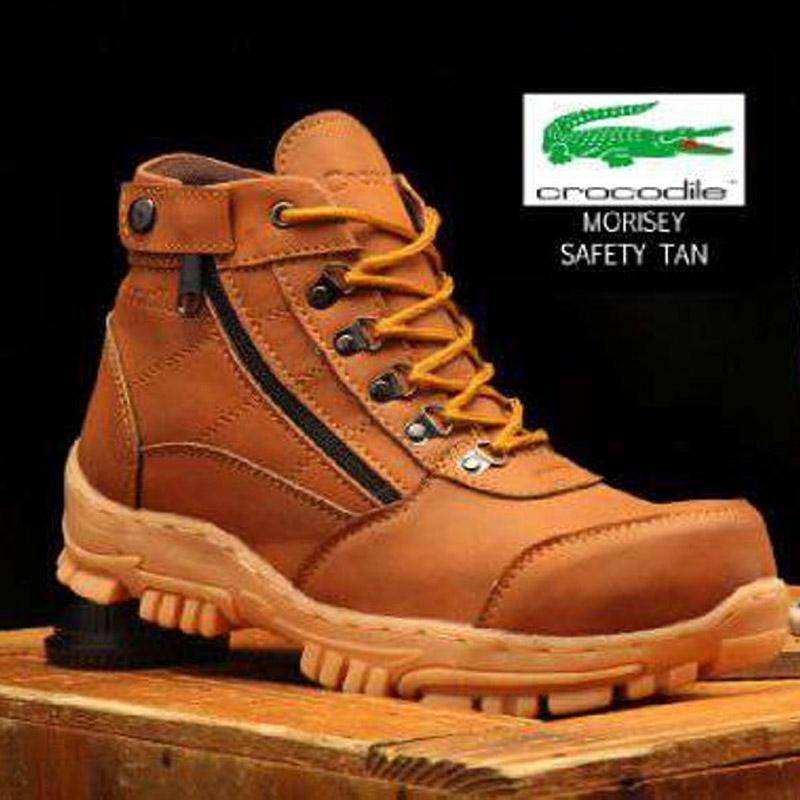 PROMO Jual Sepatu Boots Safety Crocodille Magma Kulit Asli Ujung Besi ...