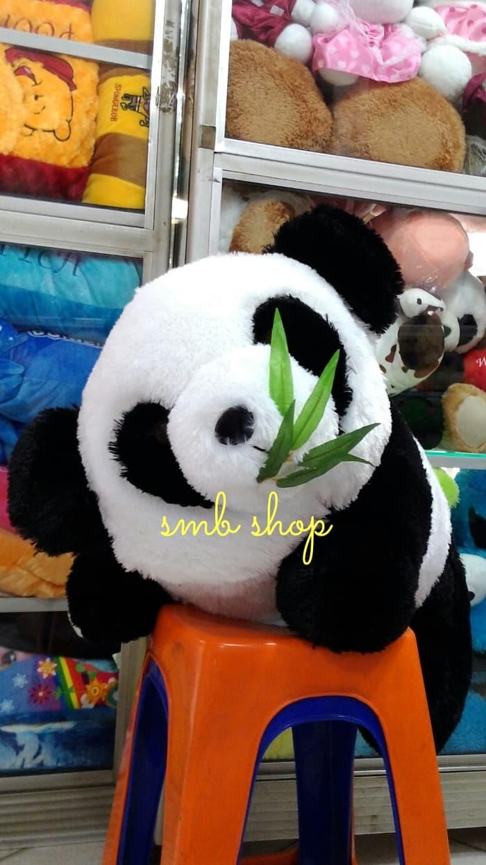 HEMAT Boneka Panda Baring Gigit Daun Jumbo Lucuu banget Mukanya