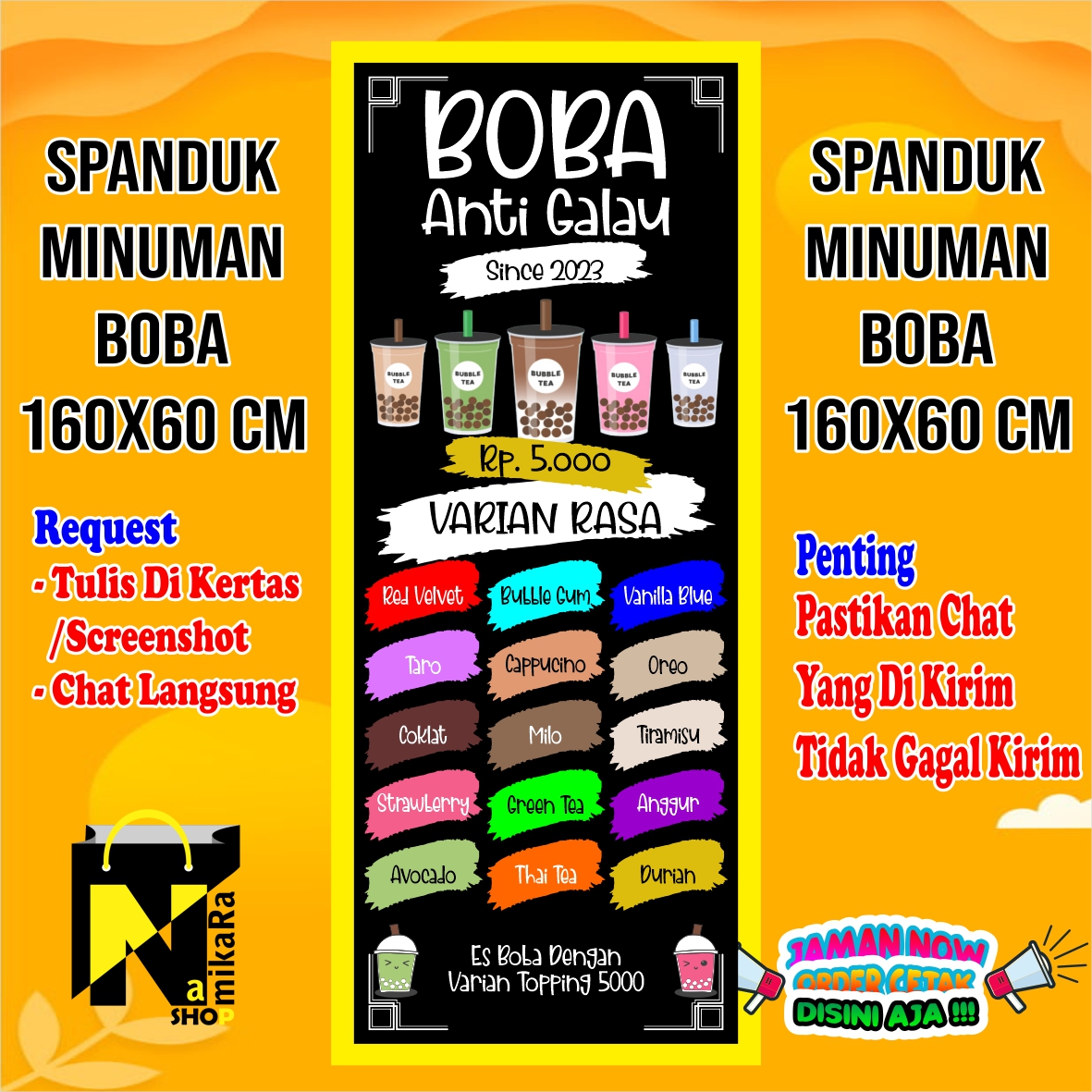 Jual Banner Spanduk Es Boba Terbaru - Oct 2024 | Lazada.co.id