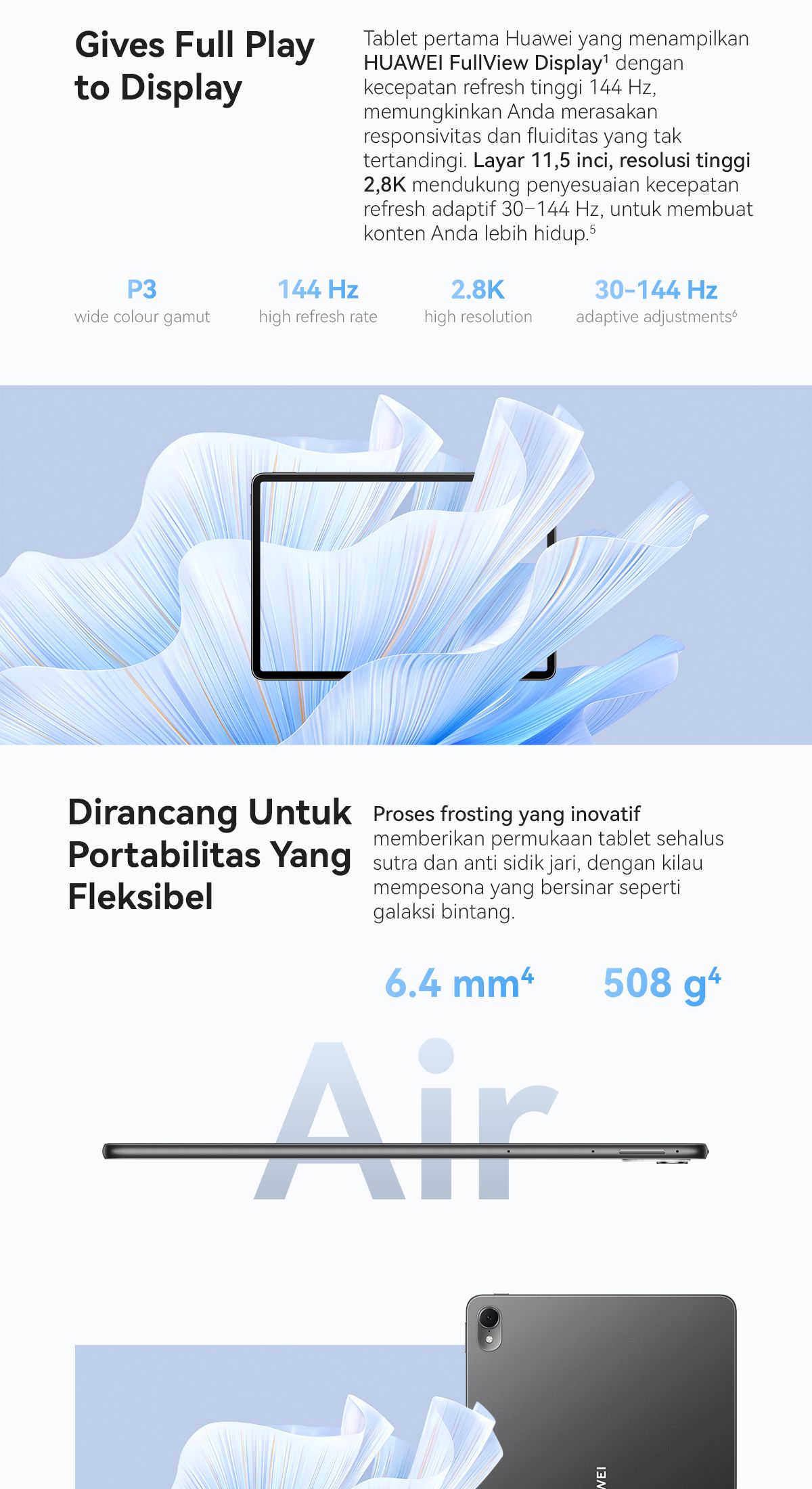 Promo Huawei Matepad Air Tablet [8+128g]| Pc-level Productivity | 144hz ...