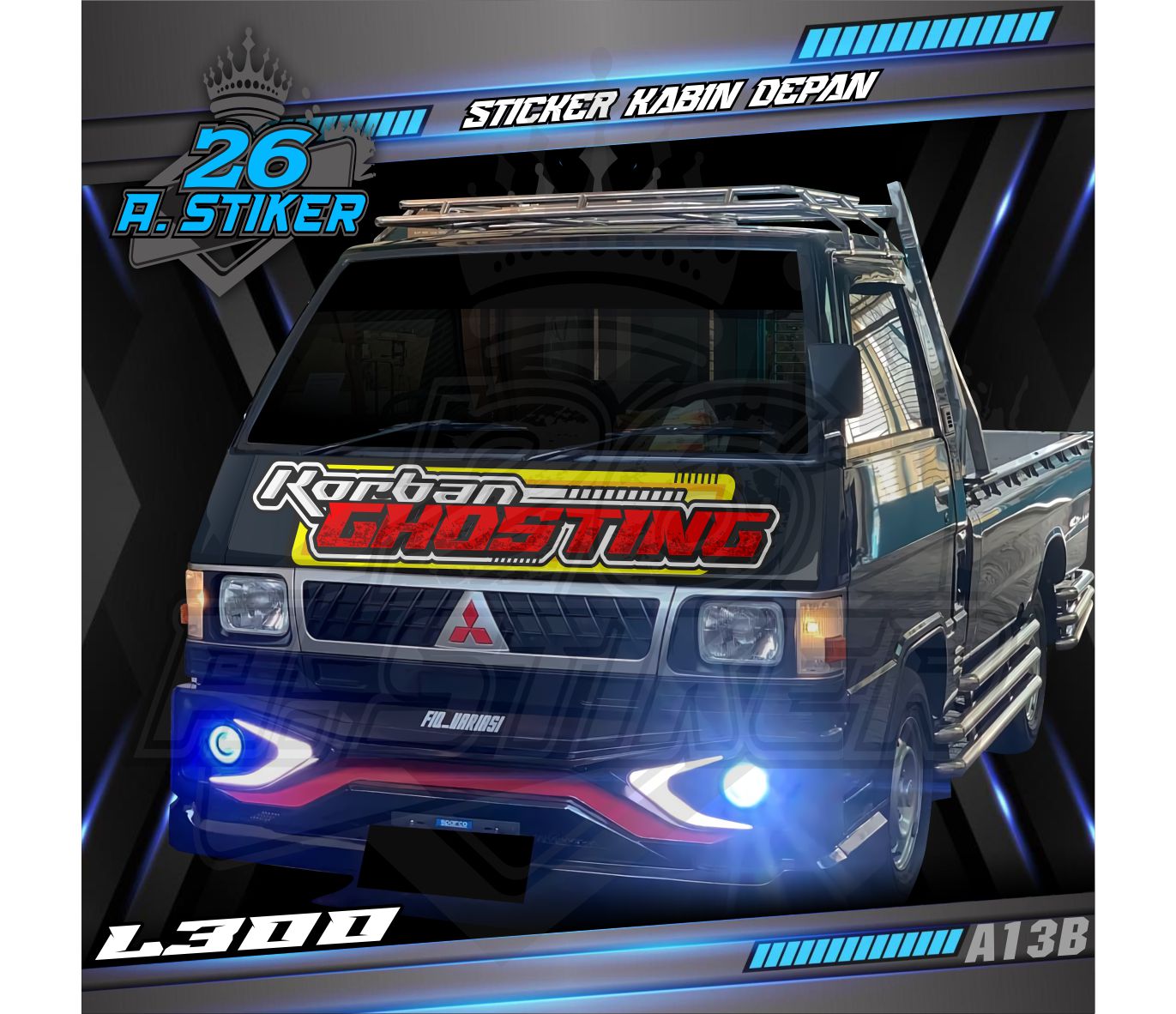 Stikerl Kabin Depan L300, FUTURA, NEW CARRY, DLL, ALL PICK UP KORBAN ...