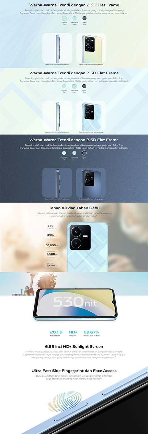 Jual Vivo Y22 4/128gb 50mp Camera 18w 5000mah G85 Prosesor Vivo Y22 6/128gb Garansi Resmi - Y22 ...