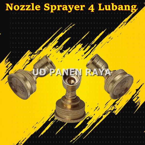 Jual Nosel Spuyer Bengkok Nozzle Sprayer 4 lubang Alat Pucuk Semprotan ...