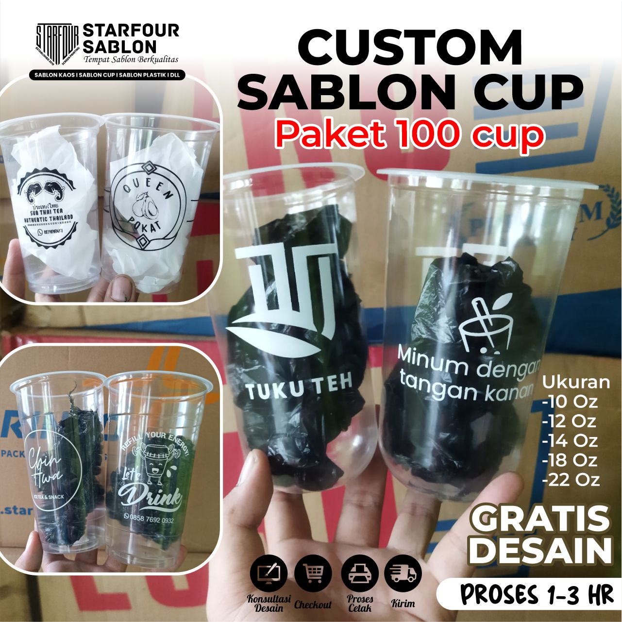 Gelas Plastik Logo