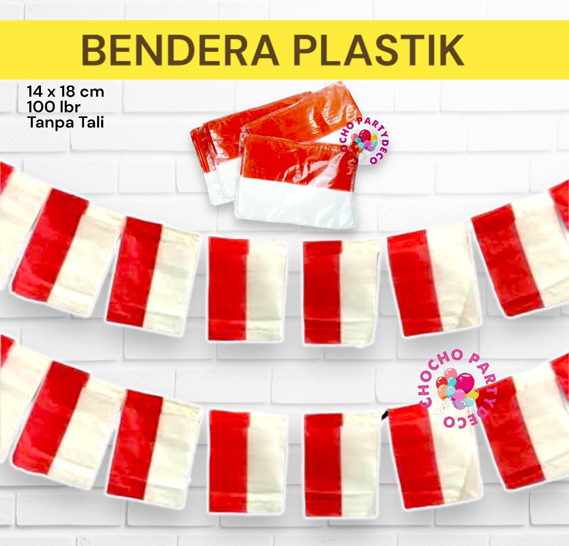 Jual Bendera Merah Putih Plastik 1 Pak Kecil Isi 100 Lembar Terbaru ...