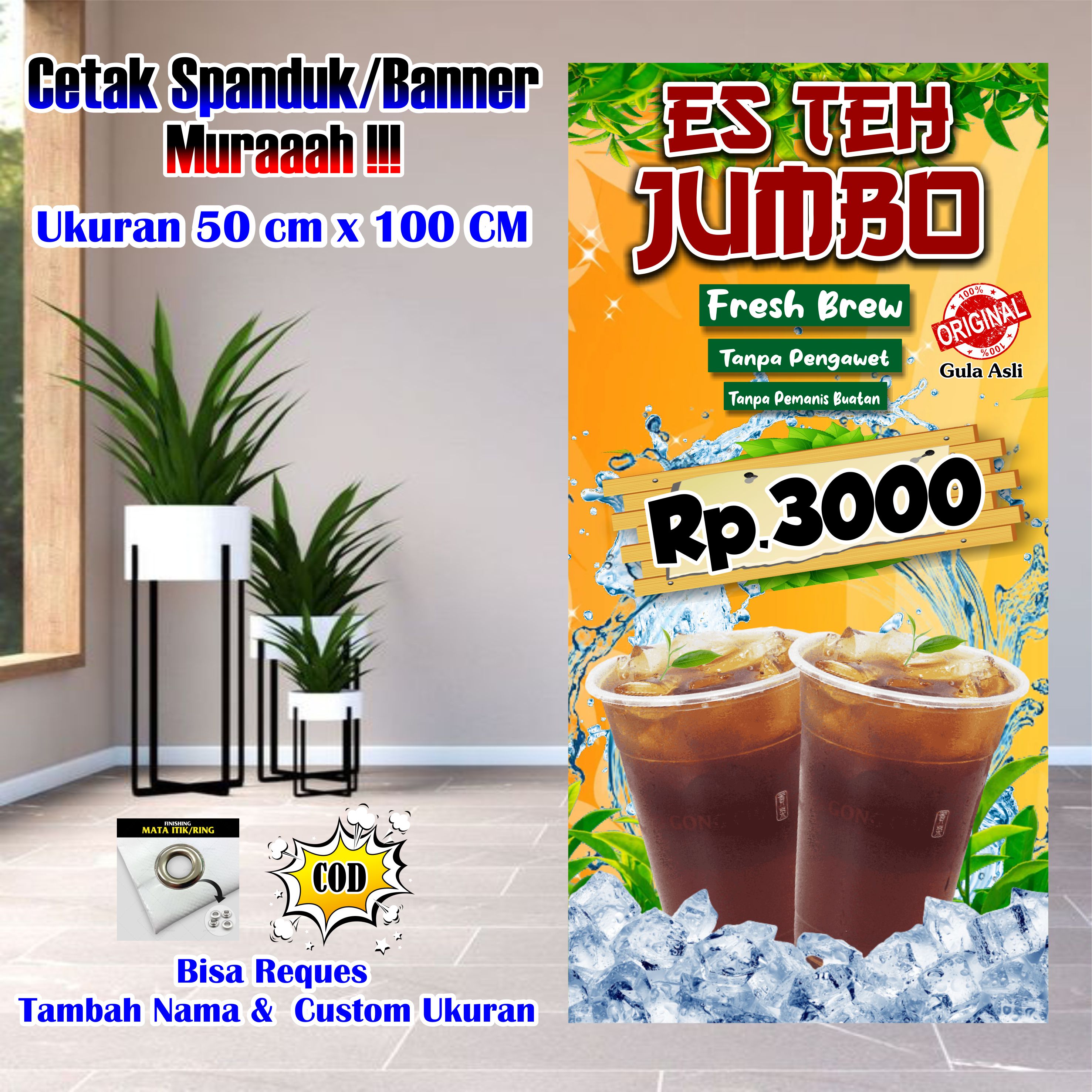 Jual Cetak Spanduk Banner Ukuran 3x2 Terbaru - Jun 2024 | Lazada.co.id