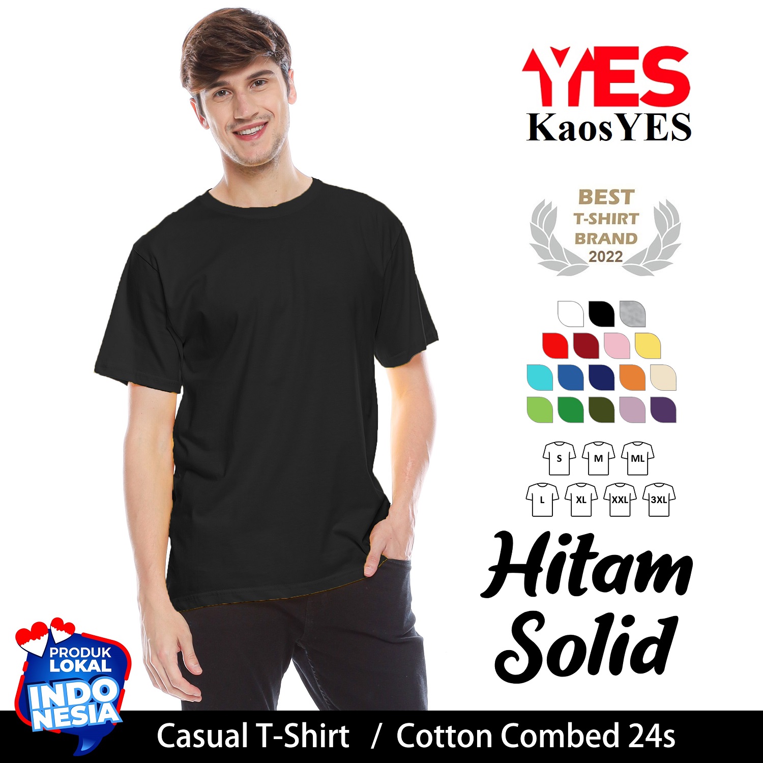 Jual Kaos Polos Hitam Hd Terbaru - Sep 2024 | Lazada.co.id