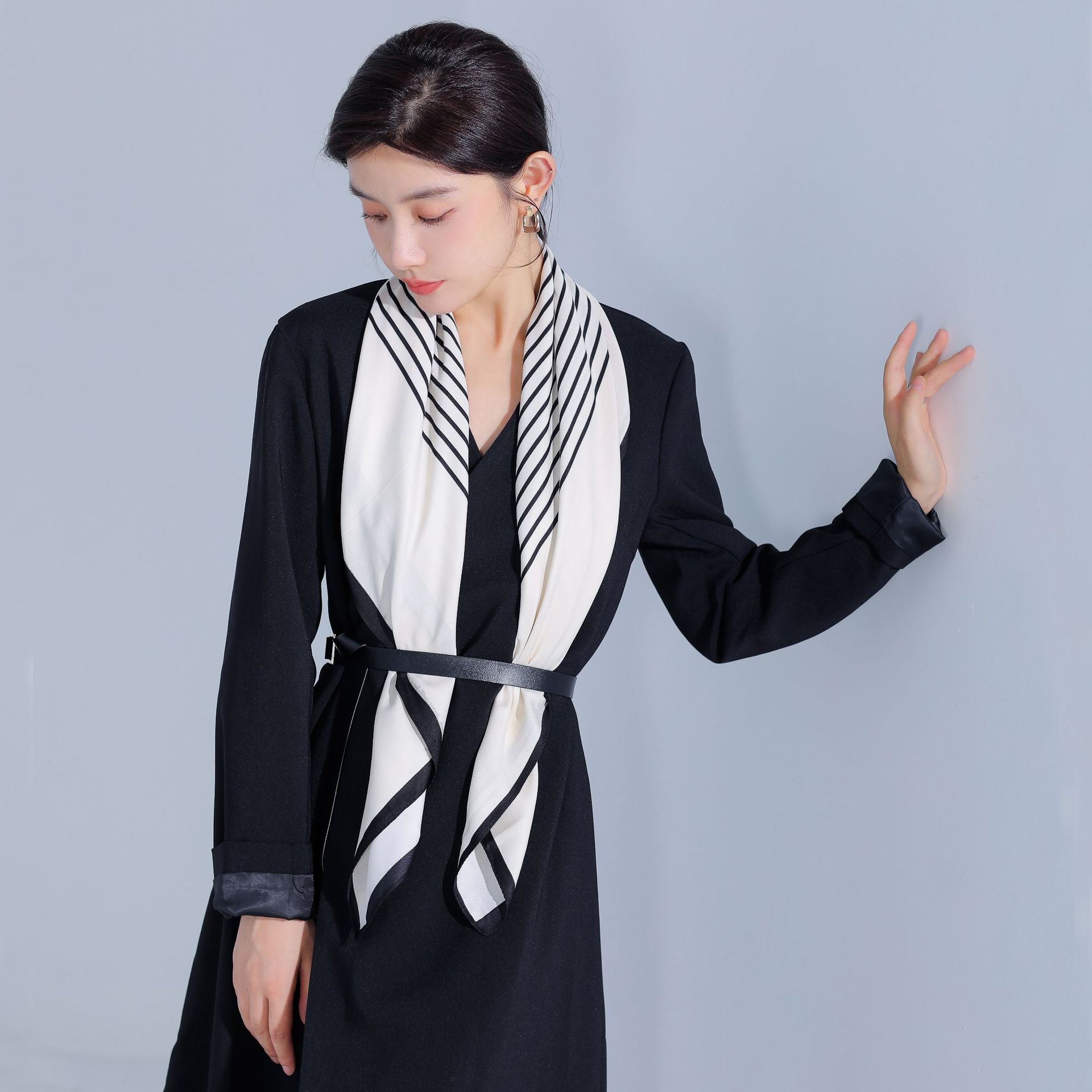 Promo 【Toko 30k】90*90 cm Swedia Merek TOTEM Stripe Desain Sederhana 100 ...