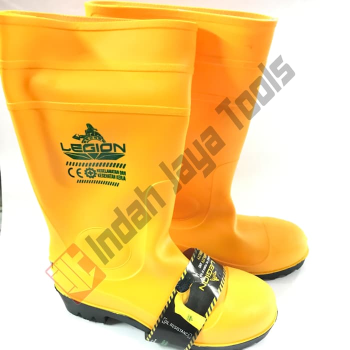Jual Sepatu Boot Safety KONGGO PVC Kuning - Rainboot Yellow Boots ...