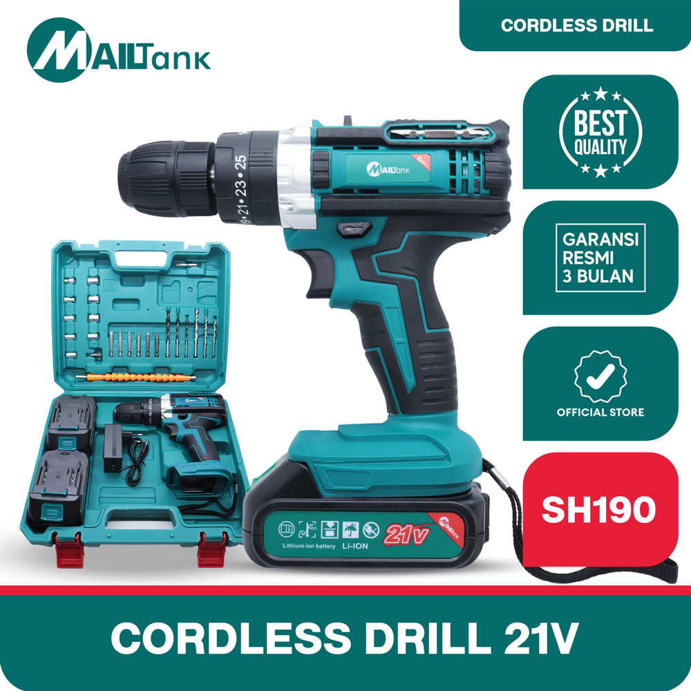 Jual 198v Cordless Bor Listrik Mesin Bor Baterai Mesin Electric Drill ...