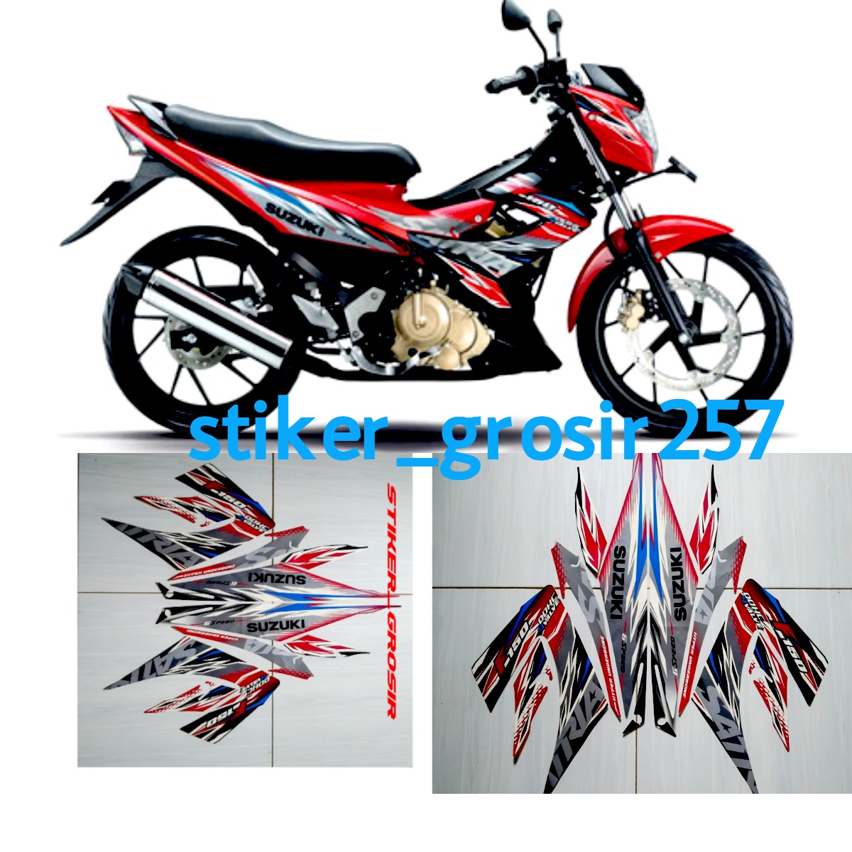 Satria Fu Airbrush Merah Hitam
