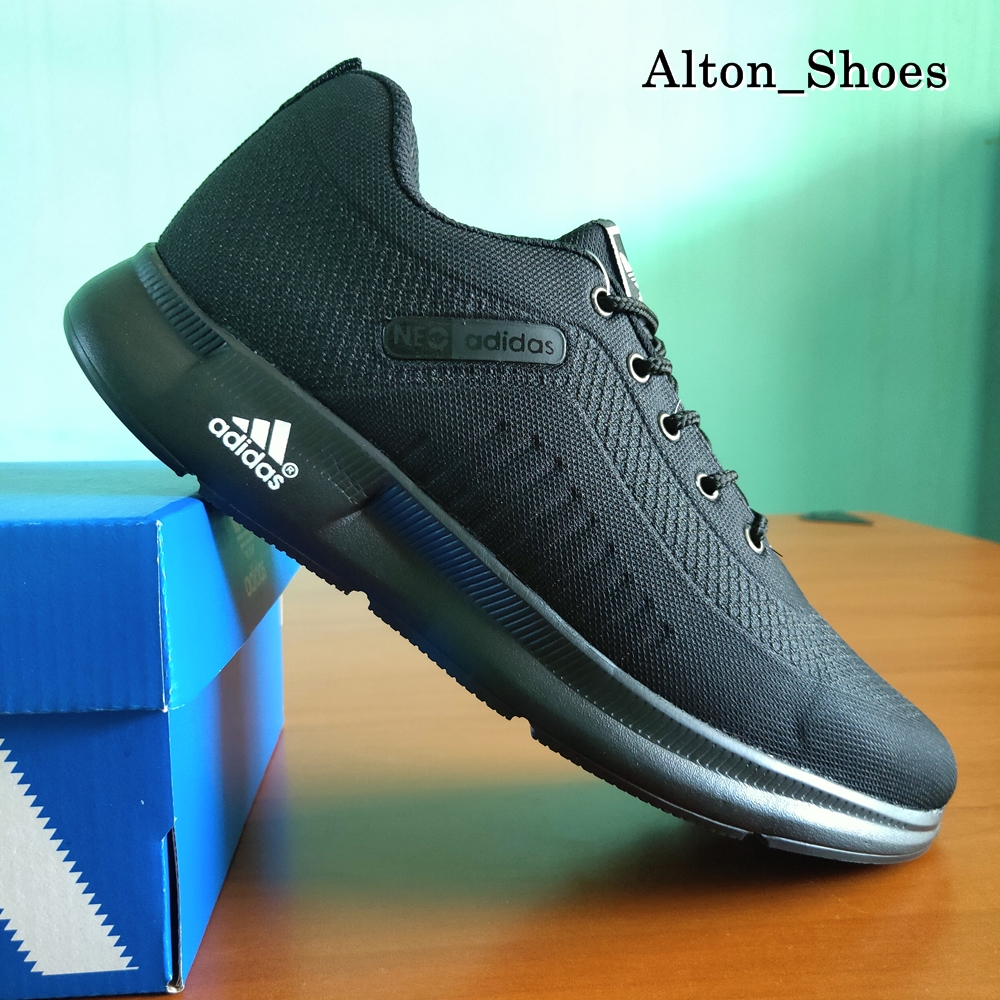 SEPATU ADIDAS366 SEKOLAH HITAM POLOS ANAK SMP,SD,SMA LAKI CEWEK ...