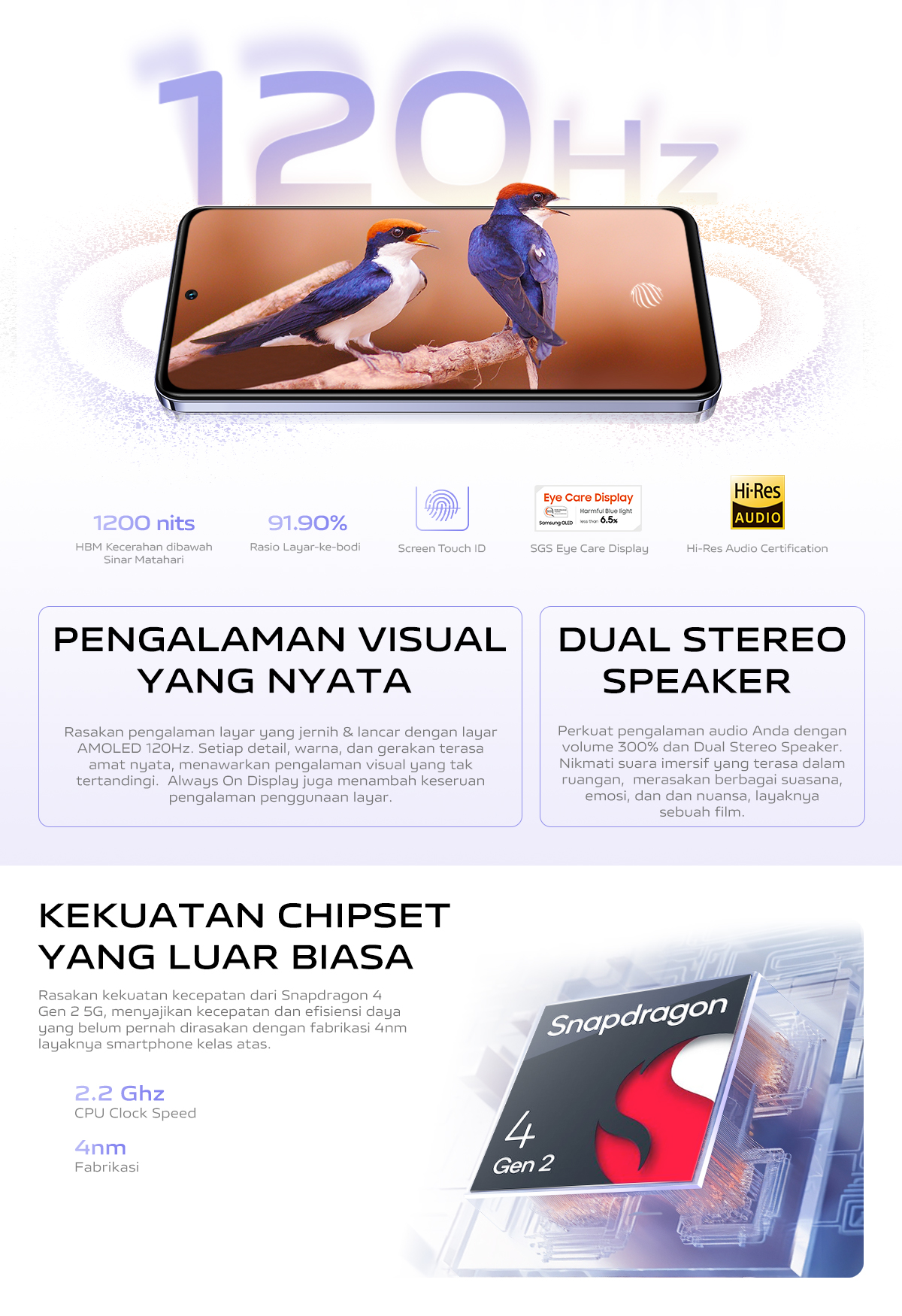 Jual [new Launch] Vivo Y100 5g (8/128) 80w Flashcharge + Amoled 120hz + 50mp Wide Angle Camera ...