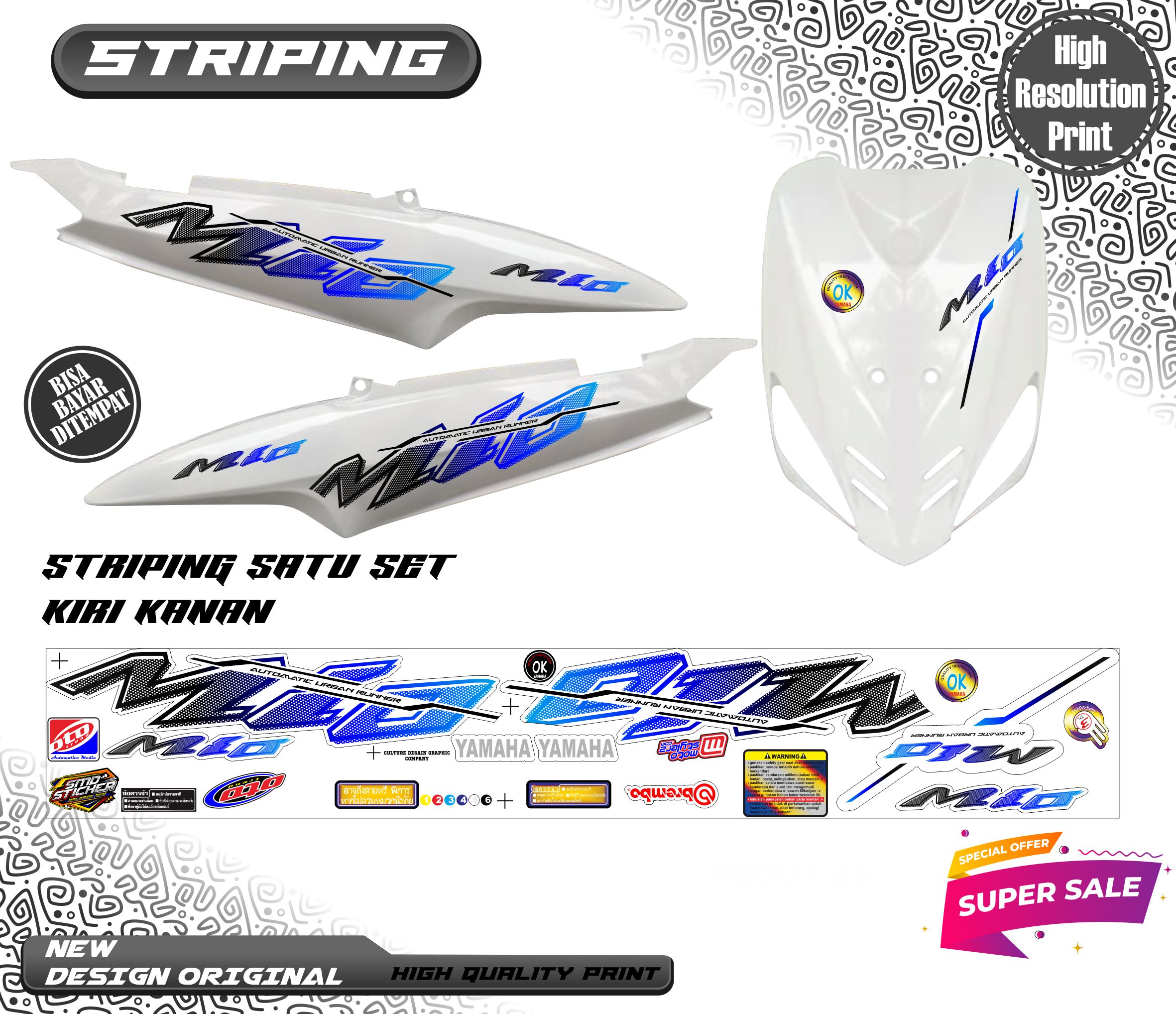 Jual Striping Mio Rare Hitam Transparan Terbaru - Jun 2024 | Lazada.co.id