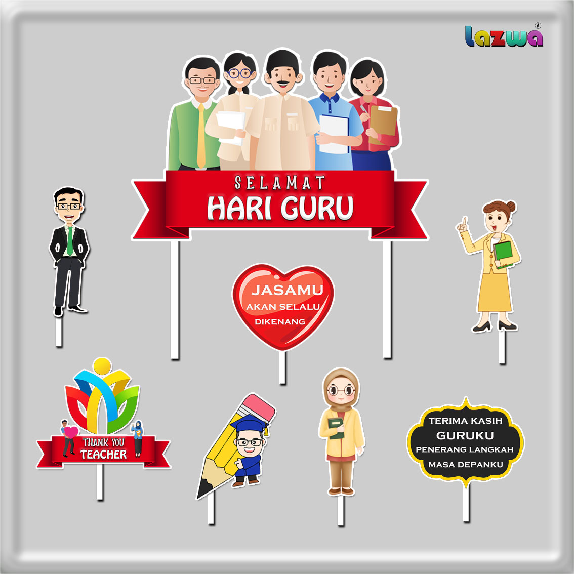 Jual Topper Gambar Guru Ada Buat Nama Dan Nama Murid Terbaru - Nov 2024 ...