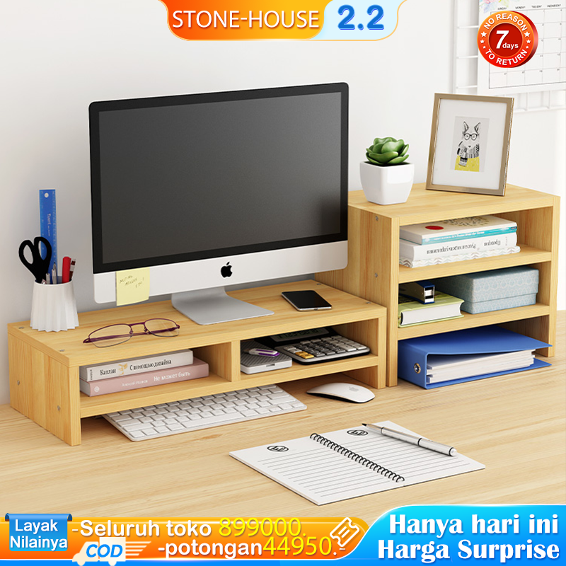 Jual Ready Stock Stand Monitor Rak Monitor Desktop Dudukan Komputer ...