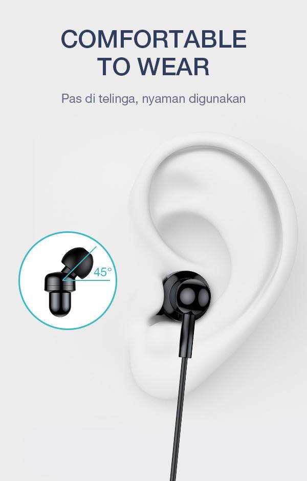 Promo HEADSET HANDSFREE ROBOT RE20 LIGHT WIRED IN EAR ULTRA BASS WITH ...