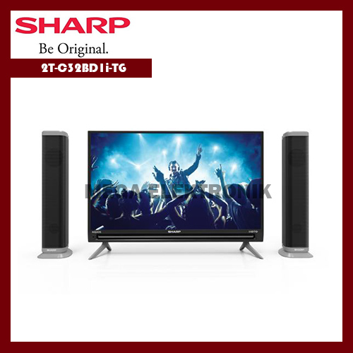 REVIEW LED TV SHARP 32 INCHI SPEAKER TOWER || IOTO AQUOS, 45% OFF
