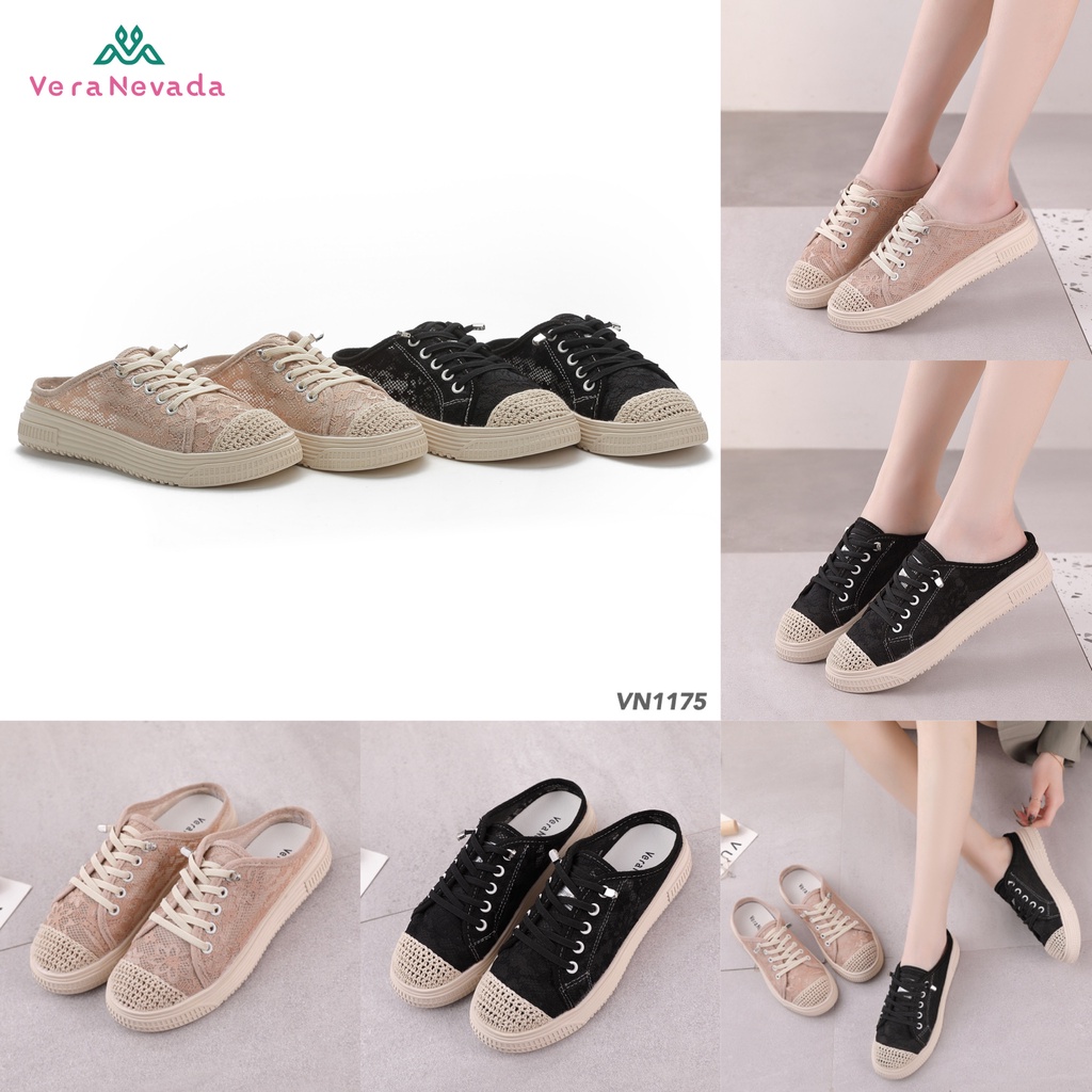 Jual ASLI IMPORT Vera Nevada Sepatu Sneakers Brokat Wanita Shoes VN1175 ...