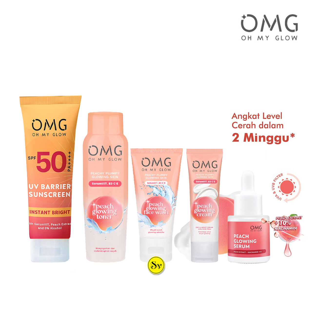 Jual Omg Oh My Glow Uv Barrier Sunscreen Spf 50 Pa Indonesia Sunblock ...
