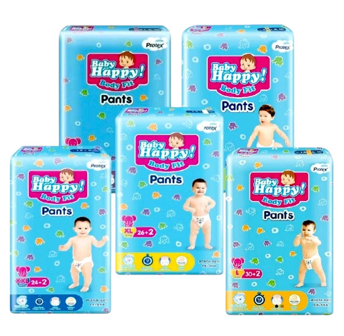 1 Ball Popok Baby Happy Popok Pants M32 ,L 28, XL 26, XXL 24