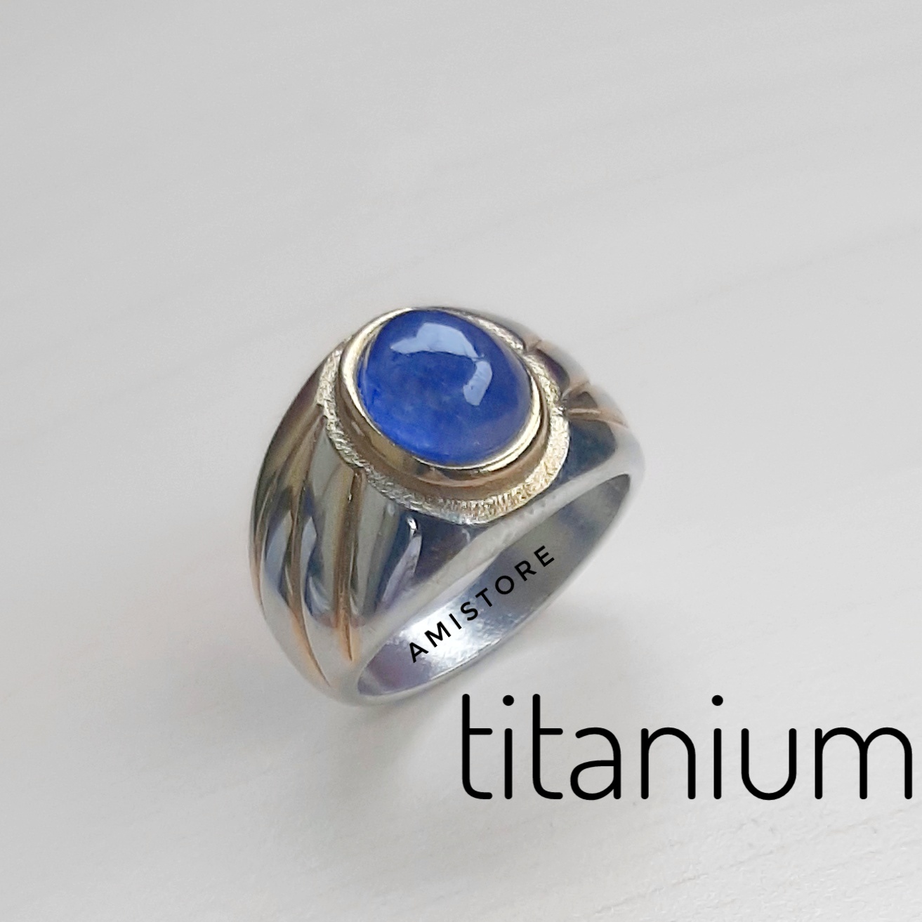 Batu King Safir Biru Asli