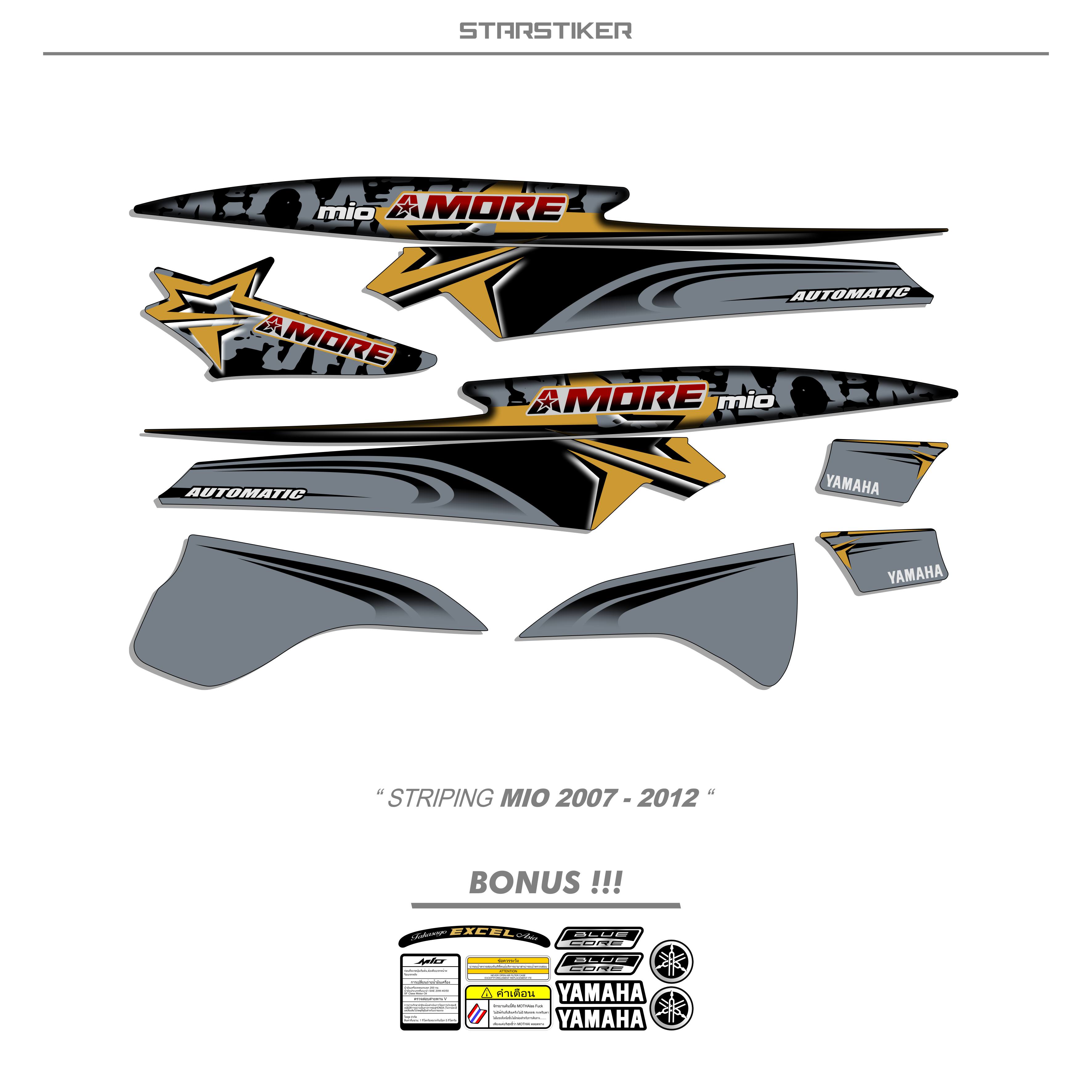 Yamaha Mio Amore Sticker Orange