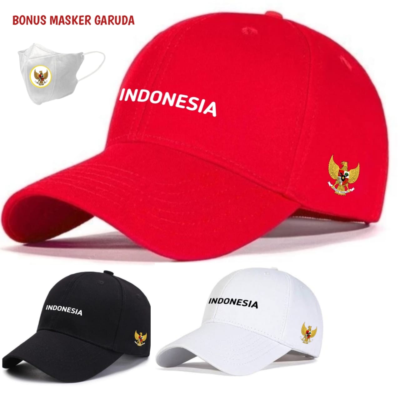 Jual Topi Merah Putih Lambang Garuda Terbaru - Aug 2024 | Lazada