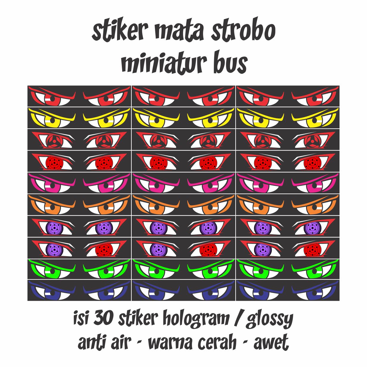 Jual Stiker Mata Strobo Bus Terbaru - Jan 2025 | Lazada