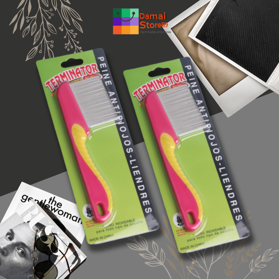 Jual Sisir Kutu Logam Serit Logam Kutu Dengan Gagang Perawatan Rambut ...