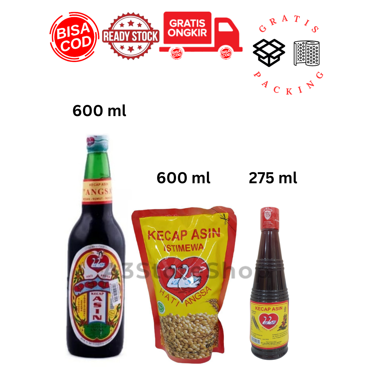 Jual Kecap Asin Cap Hati Angsa Refill 600 Ml Halal Khas Medan Terbaru ...