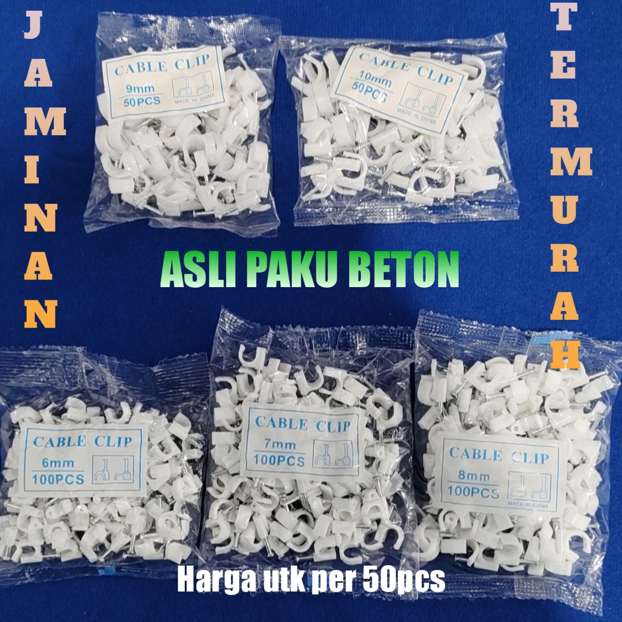 Jual Klem Clamp Pipa Pvc Conduit Listrik Omega Plastik Putih Ukuran 20 ...