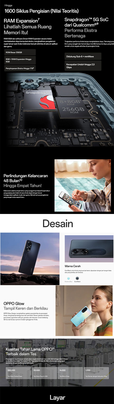 Jual OPPO A98 5G 8/256GB NFC 67W Supervooc 64MP AI Camera 5000mAh OPPO ...