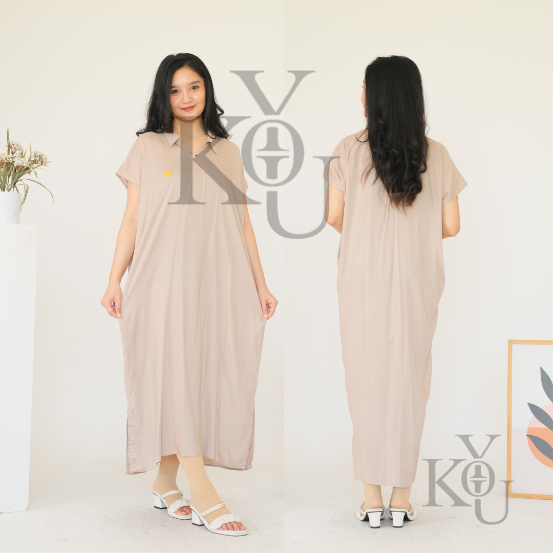 Koyu Daster Kerah Busui Rayon Premium Mewah Terbaru 2024 Polos Lengan ...