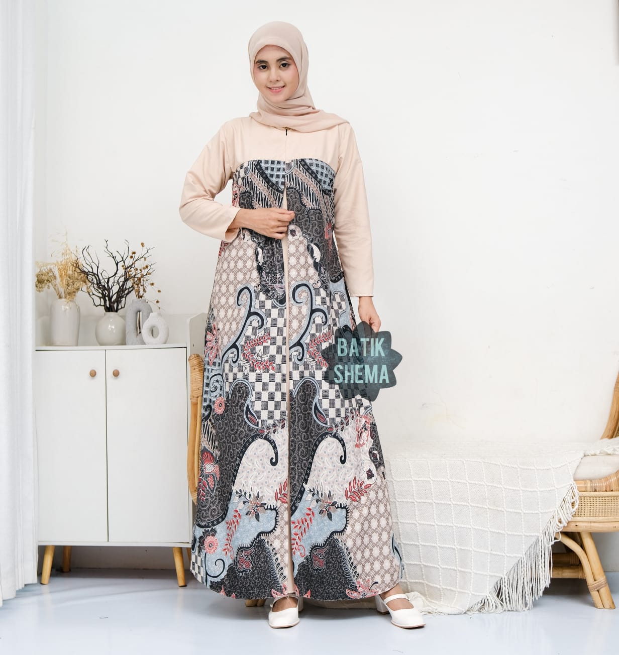 Gambar Baju Batik Kombinasi Polos Terbaru Model Baju Batik Kantor