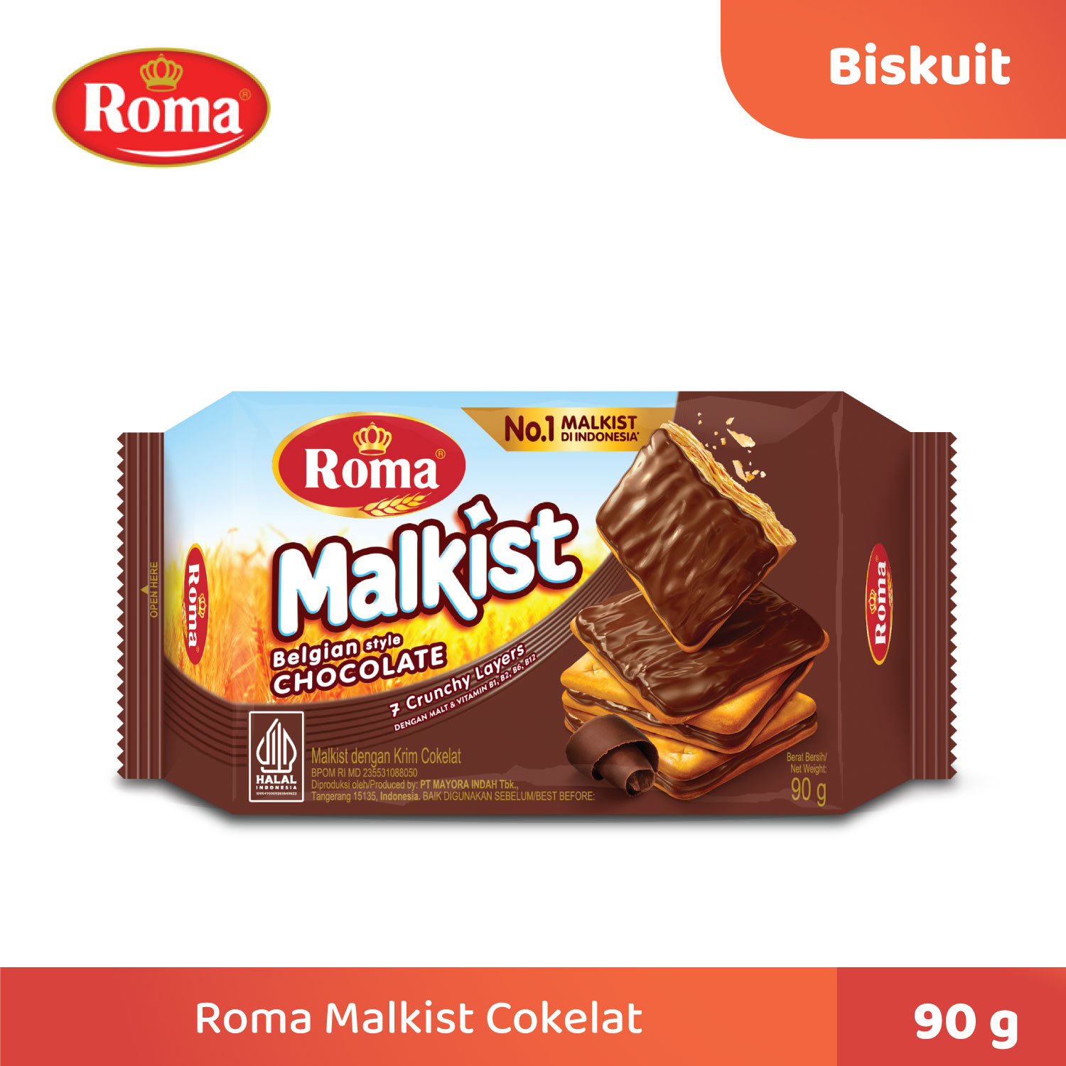 Jual Roma Malkist Cracker Gula 135gr Makanan Ringan Snack Jajanan Jadul ...