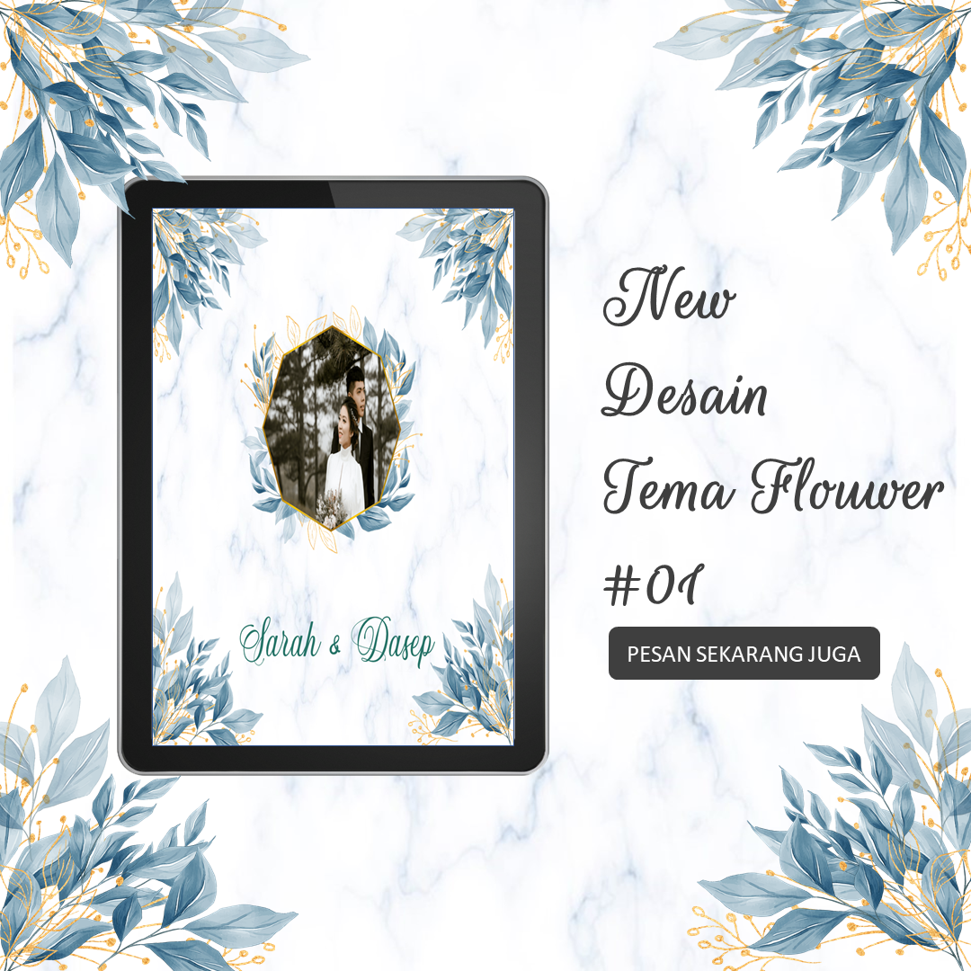 undangan digital video pernikahan tema flower 1 video undangan ...