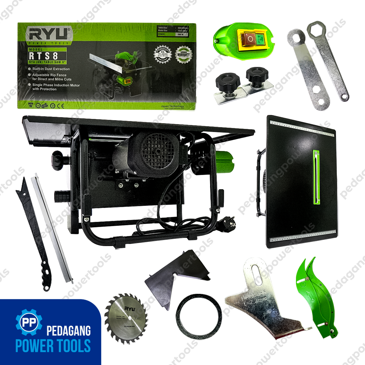 Jual Table Saw Ryu 8 Inch Rts 8 Mesin Gergaji Meja Potong Kayu Terbaru ...