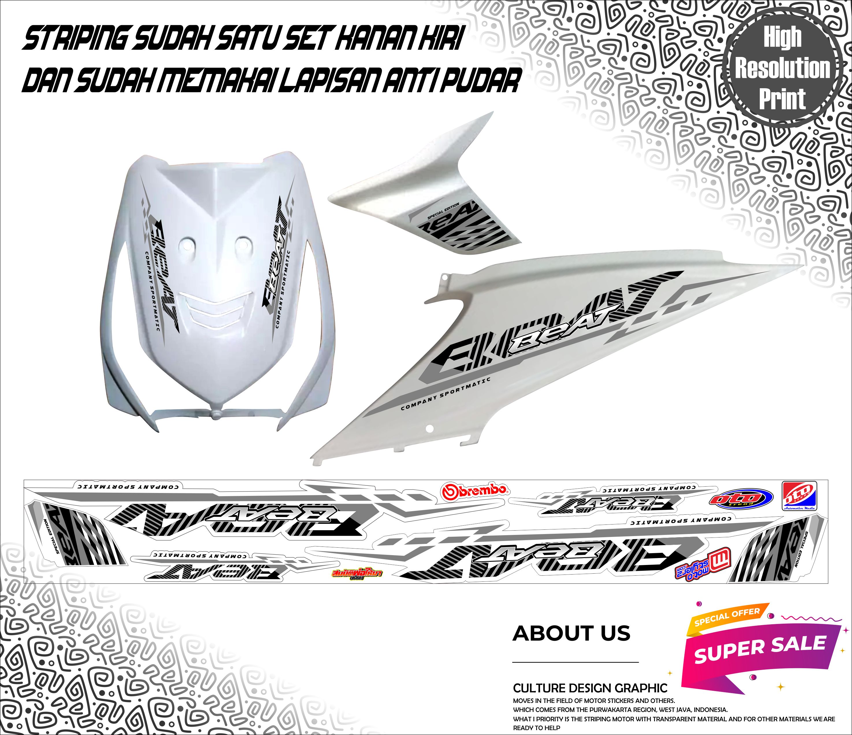 Jual Striping Motor Beat Carbu Warna Biru Terbaru - Jun 2024 | Lazada.co.id