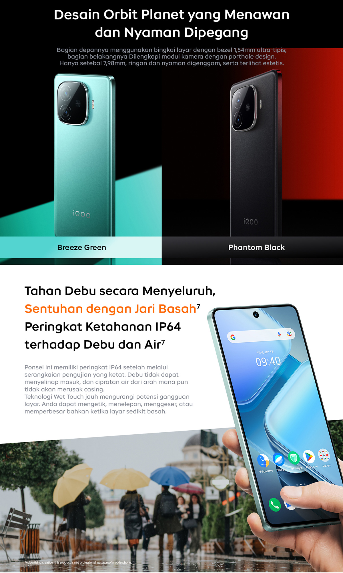 Jual [new] Iqoo Z9 5g (12/256) Snapdragon 7 Gen 3, 6000 Mah, 144hz ...