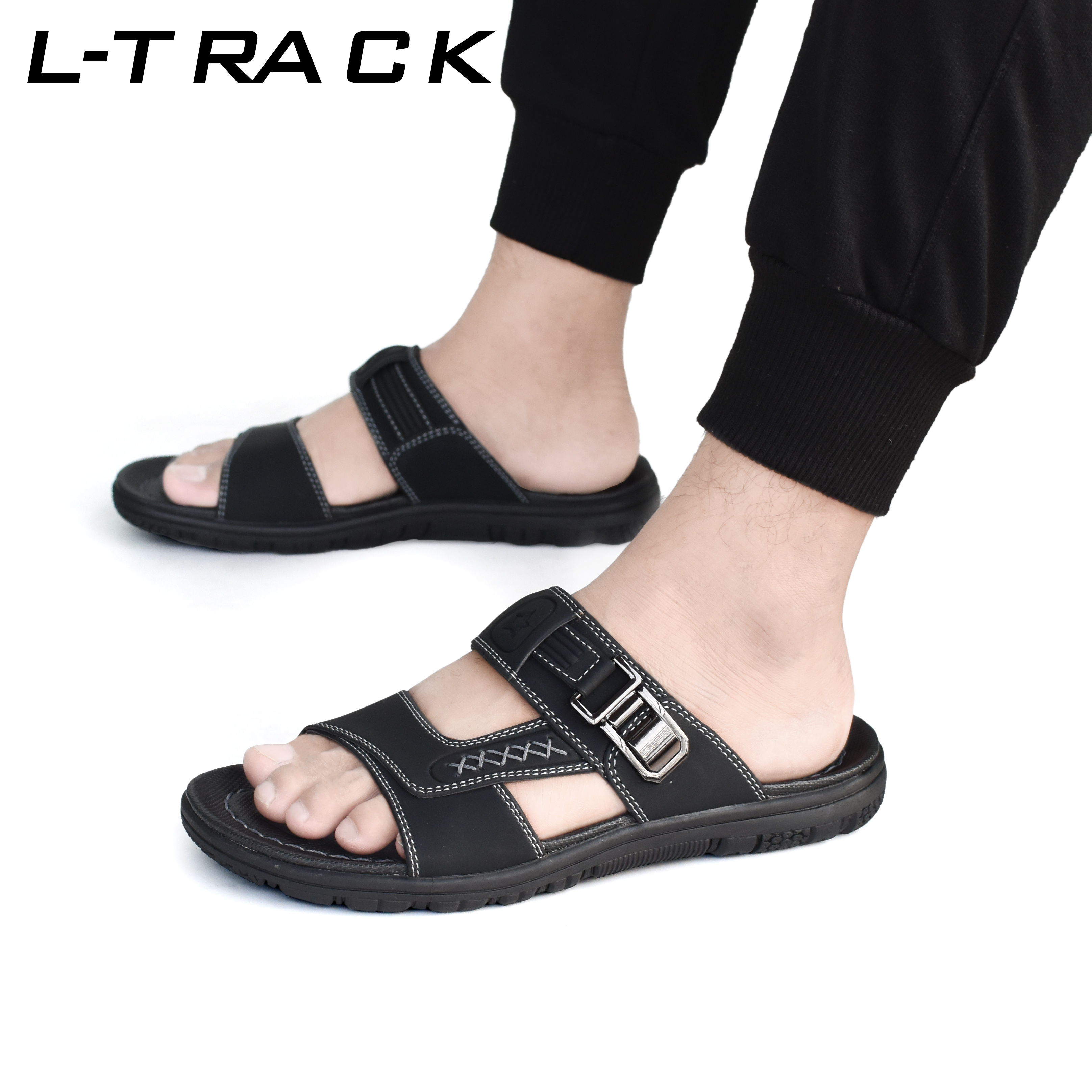 L-TRACK Sendal kulit pria davis 03 size 39-43 sandal kasual pria