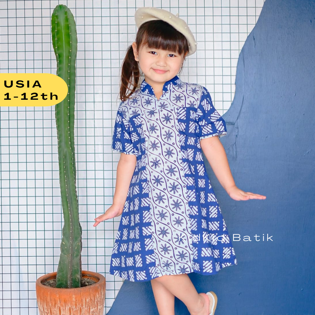 Gambar Baju Batik Kombinasi Anak Perempuan
