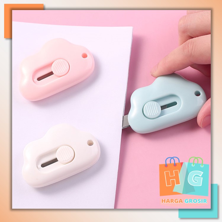 Jual Pisau Cutter Mini Pemotong Kertas Portable Motif Awan Lucu Atk002 ...