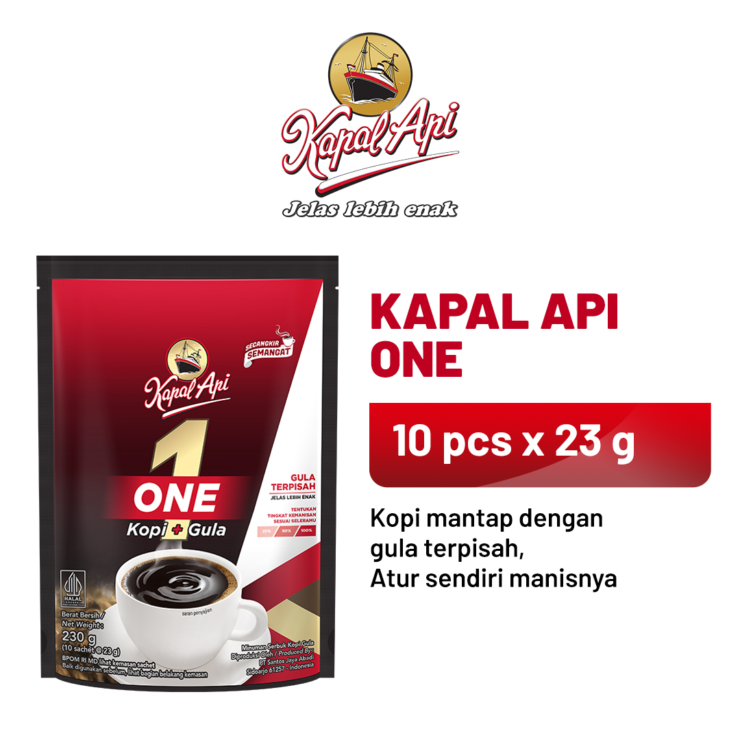 Jual Kapal Api One 1 Renteng Isi 10 Sachet 15 Sachet Kopi Kapal Api ...