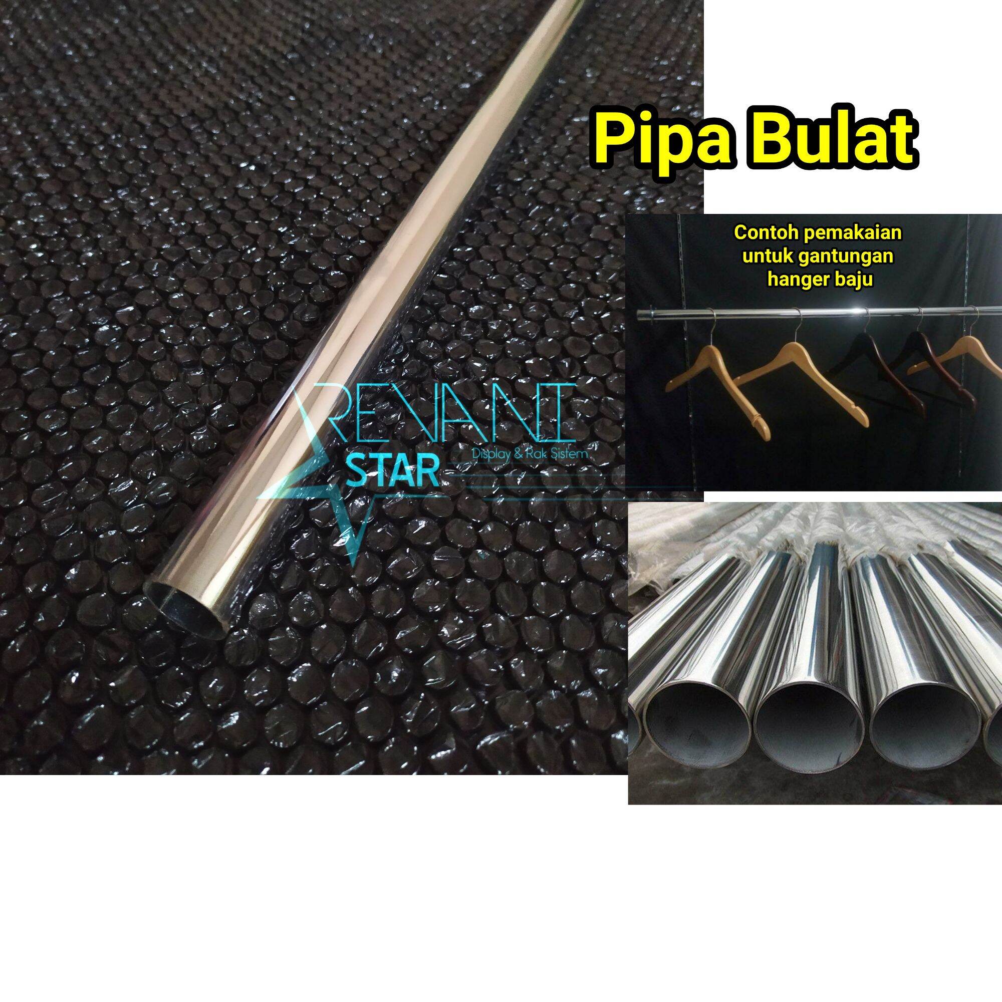 Promo (40cm) pipa besi bulat diameter 1 inchi atau 25cmm untuk ...
