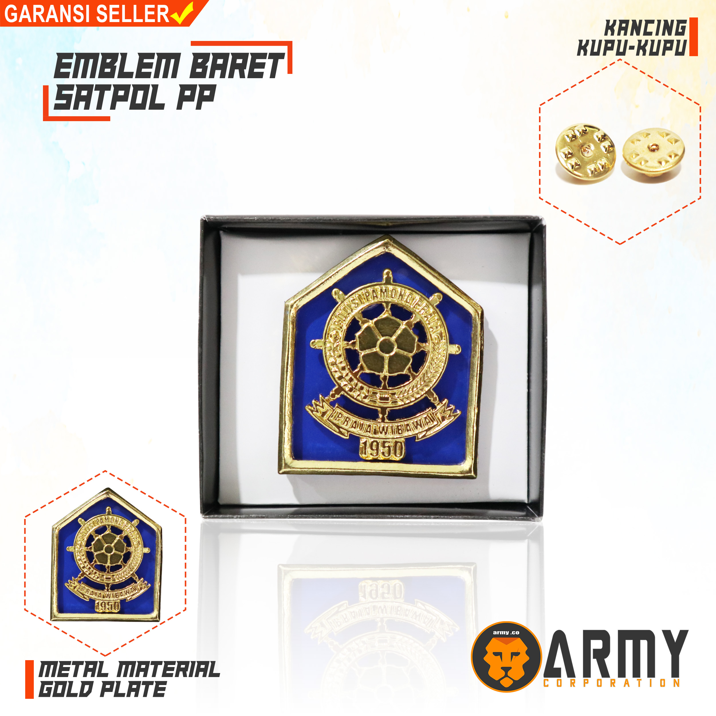 Pol Pp Logo Patch Rubber Logo Satpol Pp Terbaru Emblem Karet Velcro