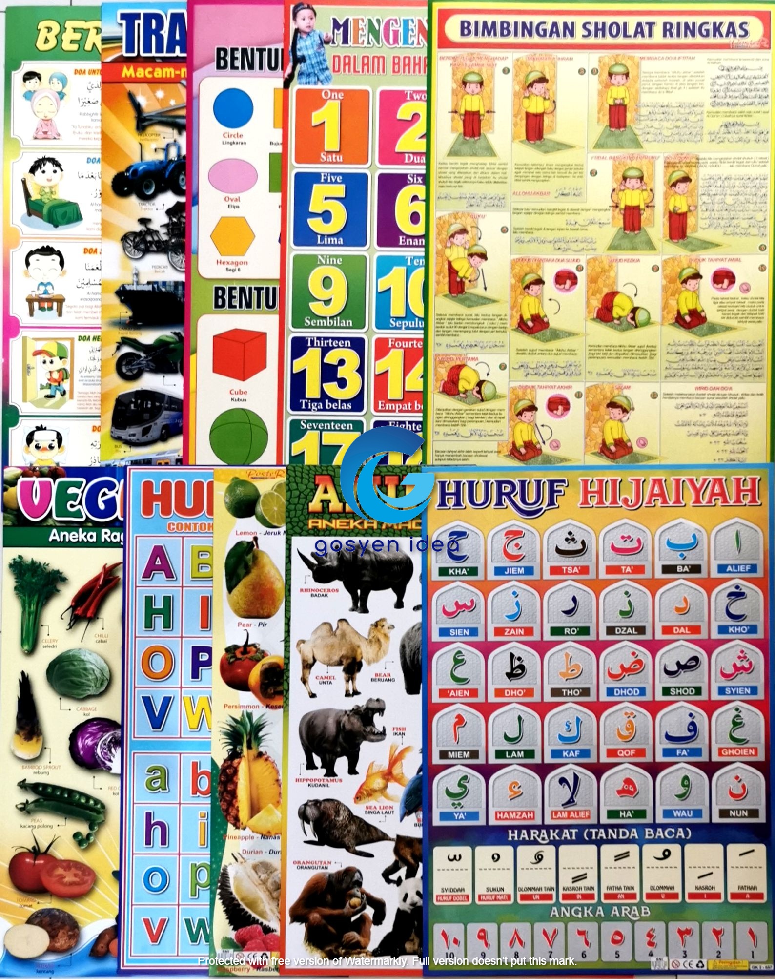 Jual Poster Edukasi Anak Lembaran Seri Angka Romawi Angka Angka Romawi ...