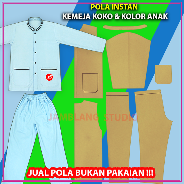 Jual Pola Ukuran Jahit Koko Anak Semua Ukuran Terbaru - Aug 2024 | Lazada.co.id
