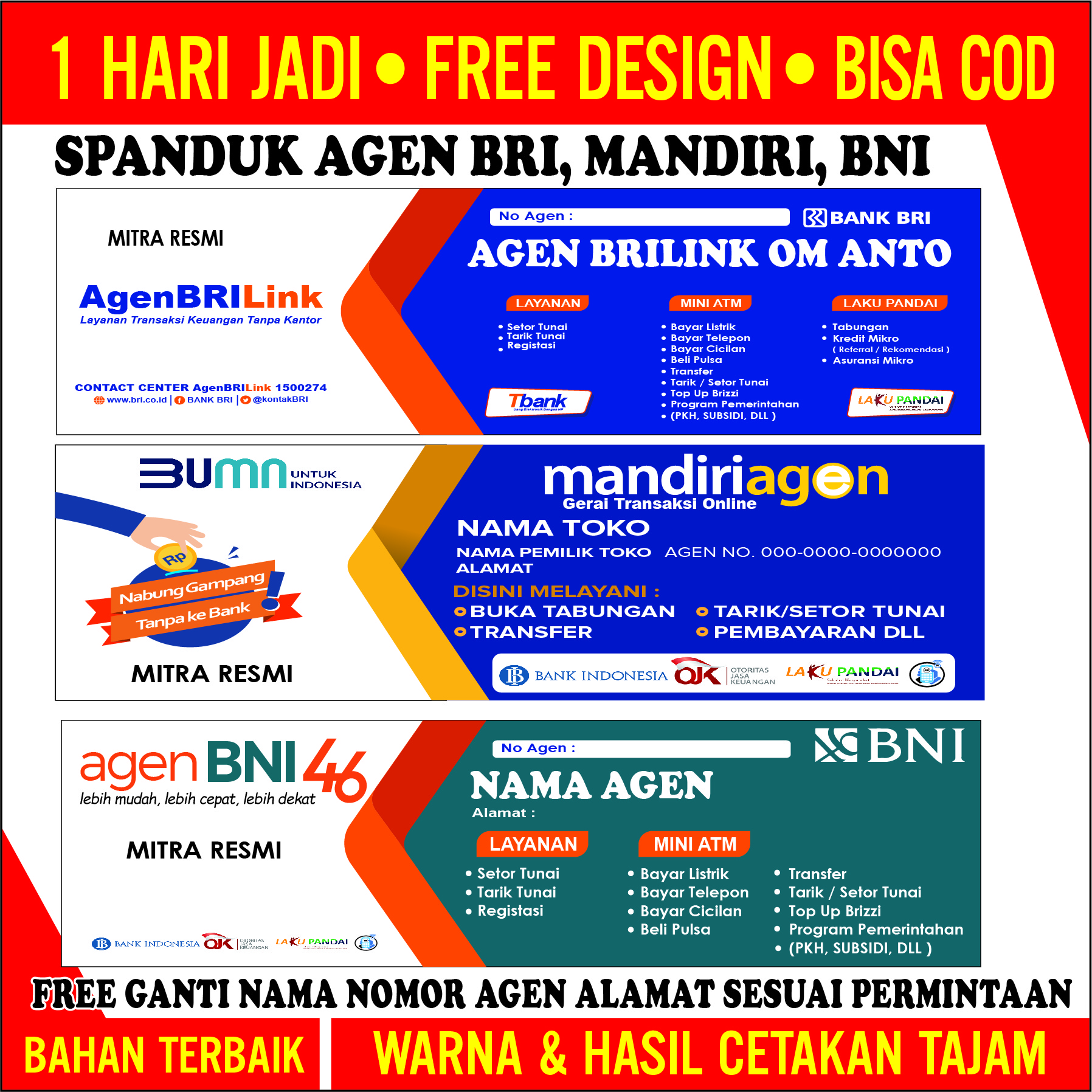 Jual Banner Spanduk Agen Mandiri Terbaru Sep 2024 Lazada Co Id
